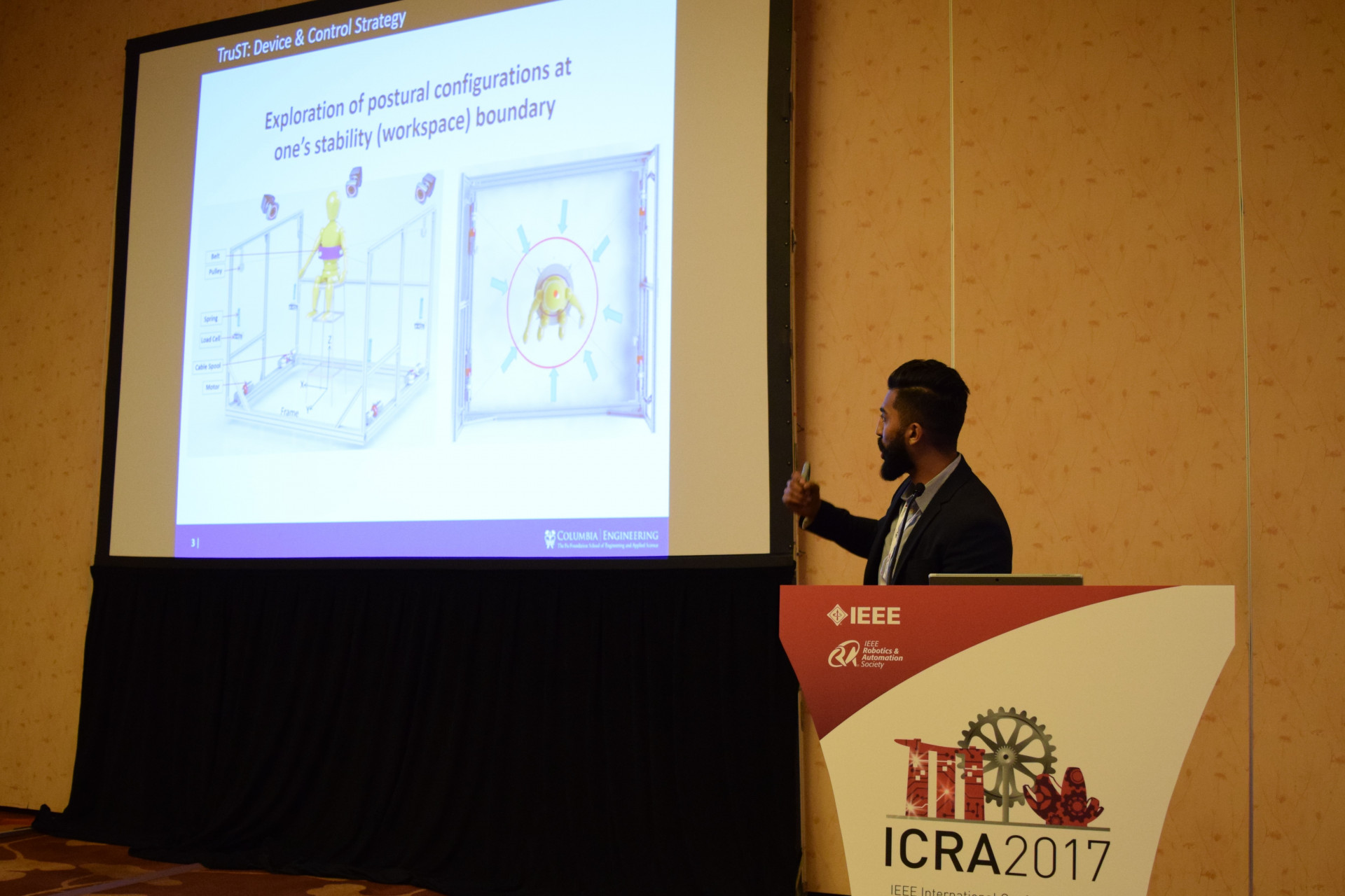 Haohan Zhang and Moiz Khan present their work at ICRA 2017 in Singapore ...