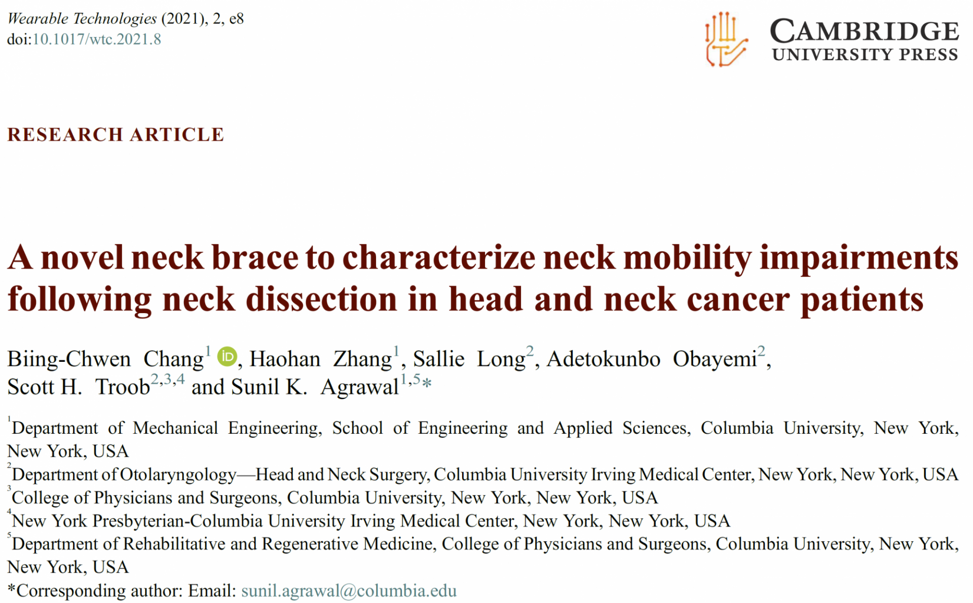 A novel neck brace to characterize neck mobility after neck surgery in ...