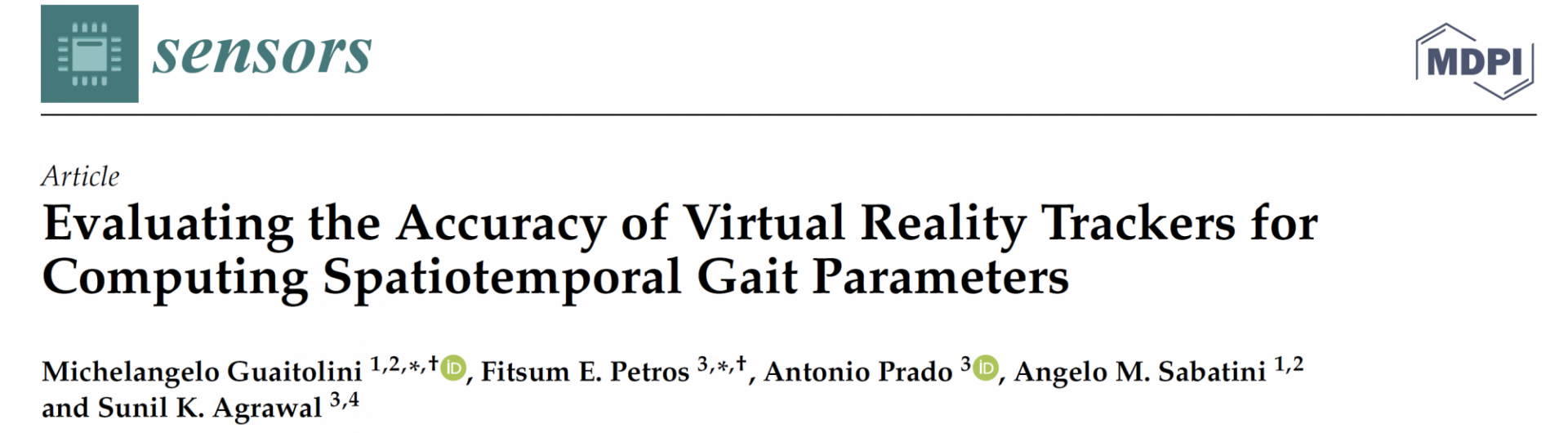 ROAR lab publishes a study to evaluate the accuracy of virtual reality ...